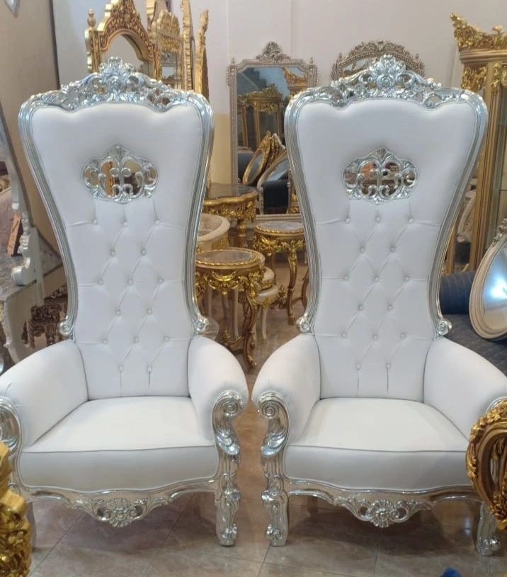 "Tulip" Throne Chair Set Silver — SPHINX FURNITURE| Handmade& Solid ...